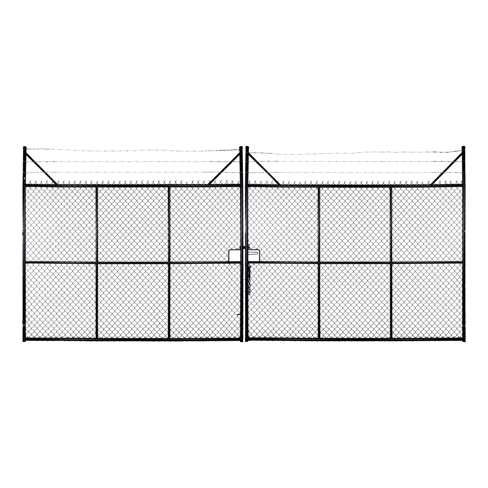 Barbed Top Chain-link Gates – Otter Fencing