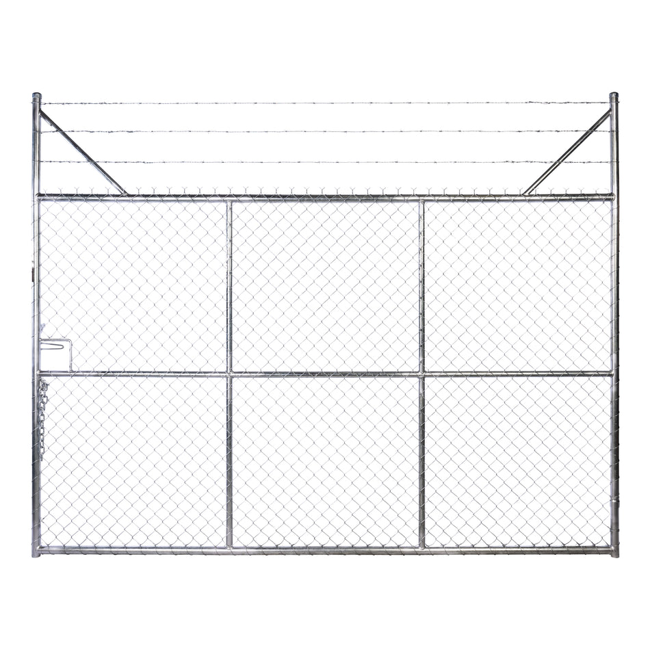Chain-link Barb Top Double Gate Galvanised - Otter Fencing - Chain-link ...