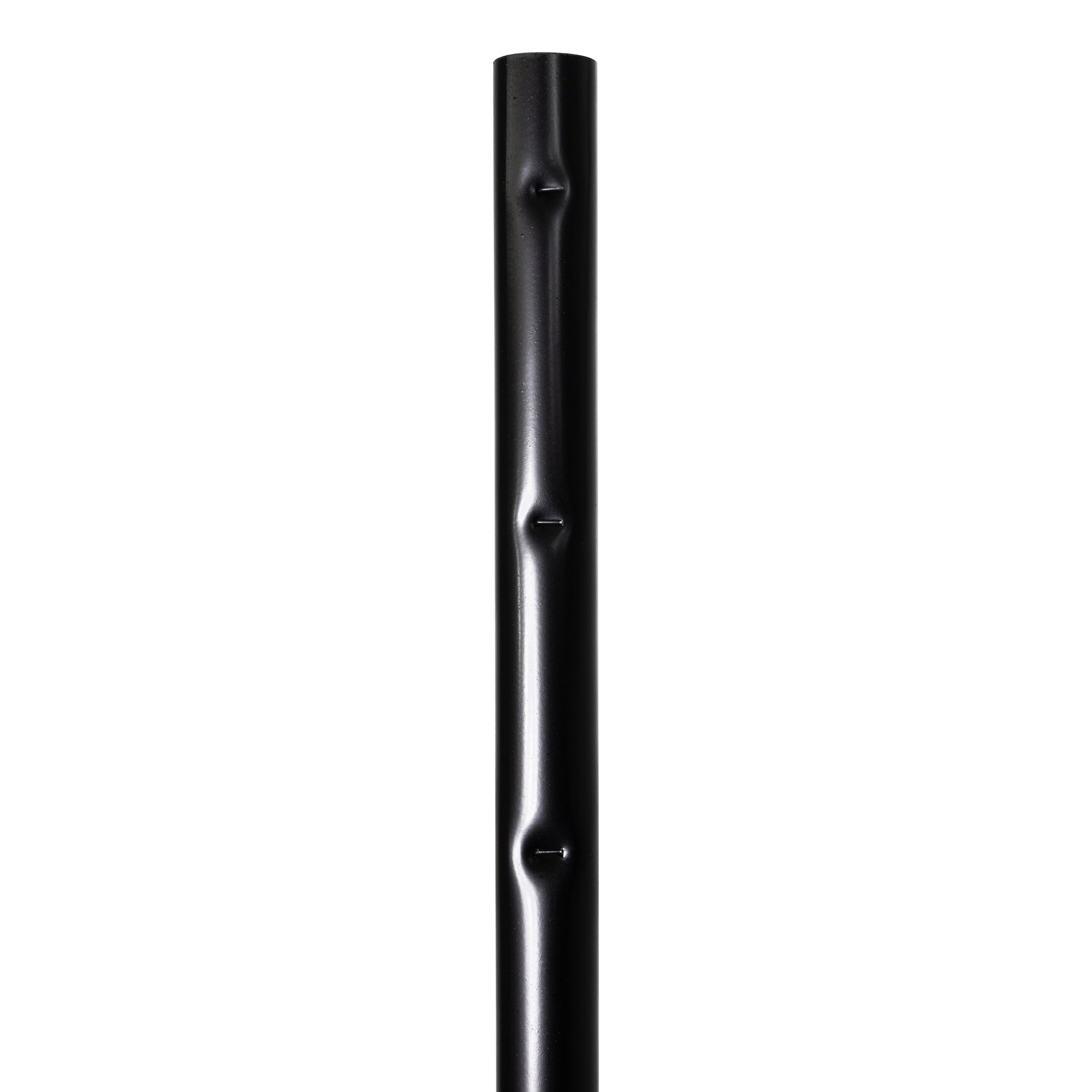 Round Steel Crimped Post Powder Coated Black - Otter Fencing - Chain ...