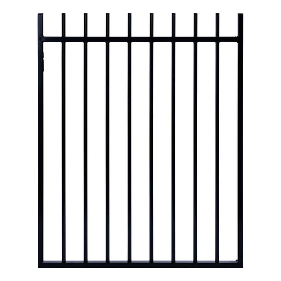Rod Top Tubular Single Gate Powder Coated Black - Otter Fencing ...
