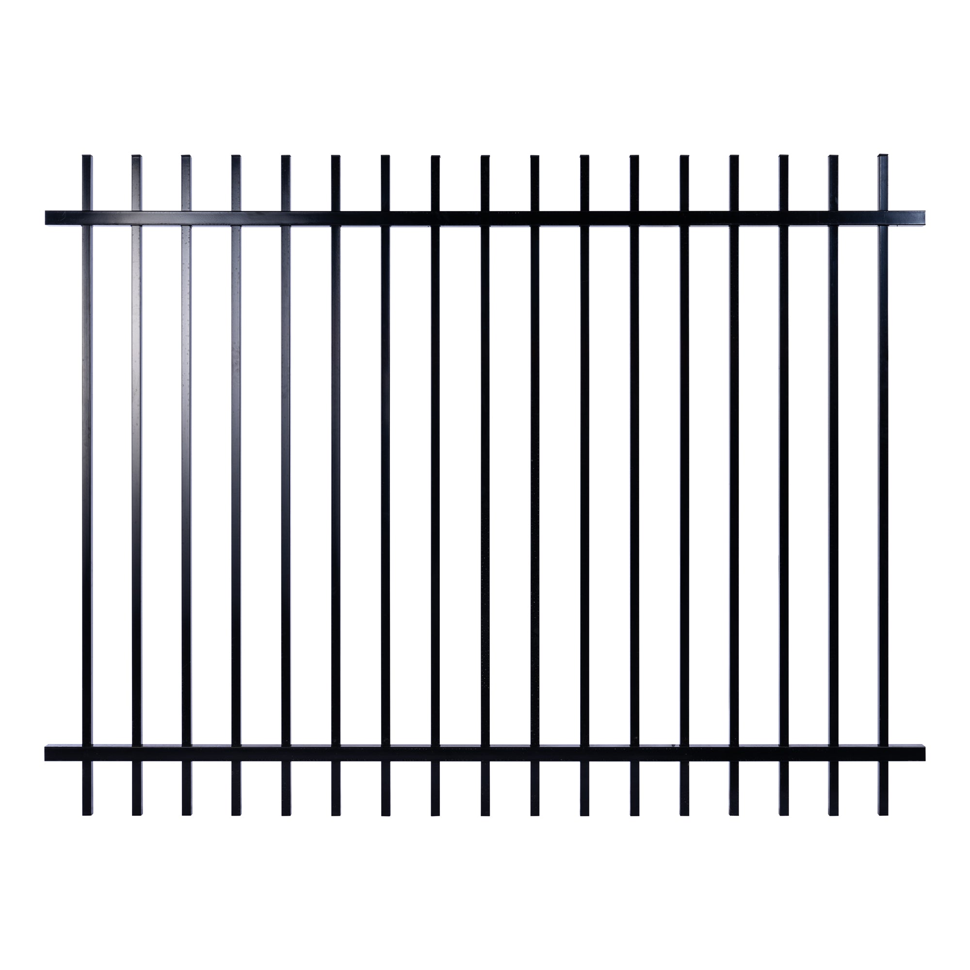 Ambassador Tubular Panel (Rod Top) Powder Coated Black - Otter Fencing ...