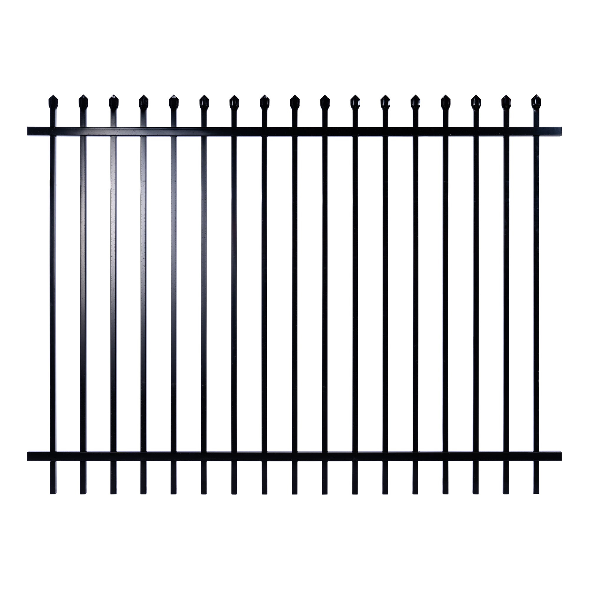 Diplomat Tubular Panel (Spear Top) Powder Coated Black - Otter Fencing ...