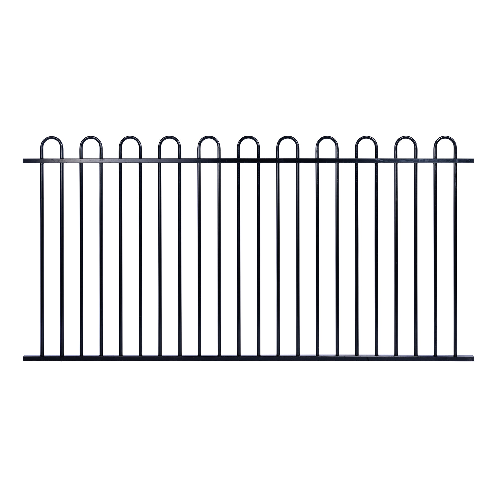 Lassiter Tubular Panel (Loop Top) Powder Coated Black - Otter Fencing ...