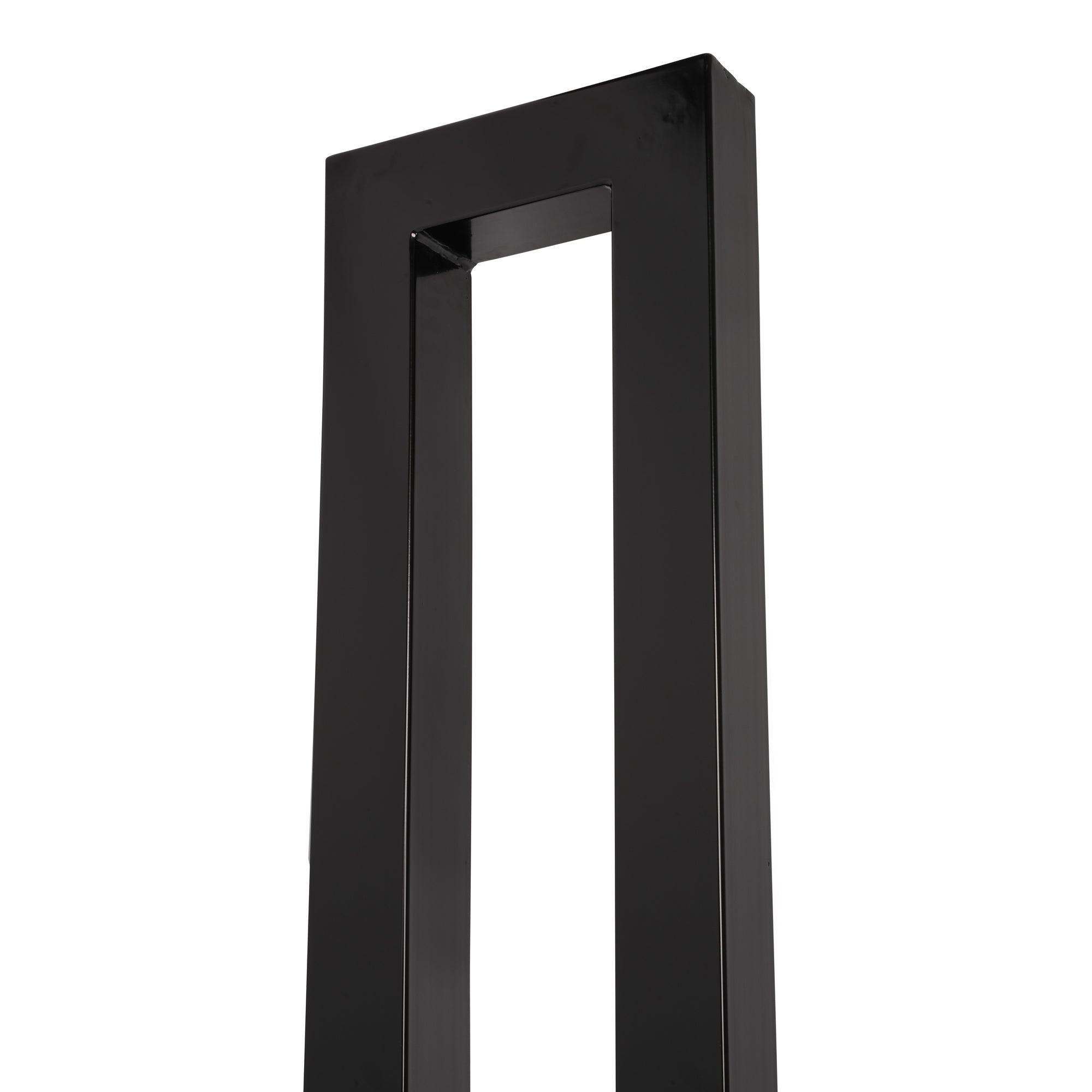 Steel U-Tunnel Sliding Gate Post Powder Coated Black - Otter Fencing ...